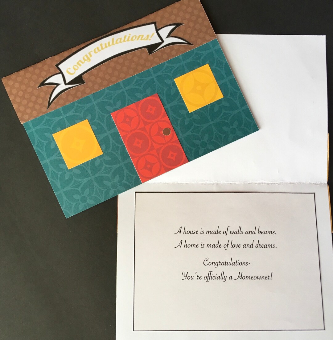Congratulations Homeowner Card - Etsy