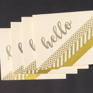 Hello Cards Set of 6 - Etsy
