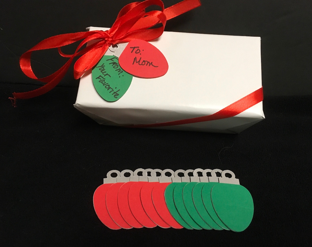 Christmas Light Gift Tags Set of 12 - Etsy