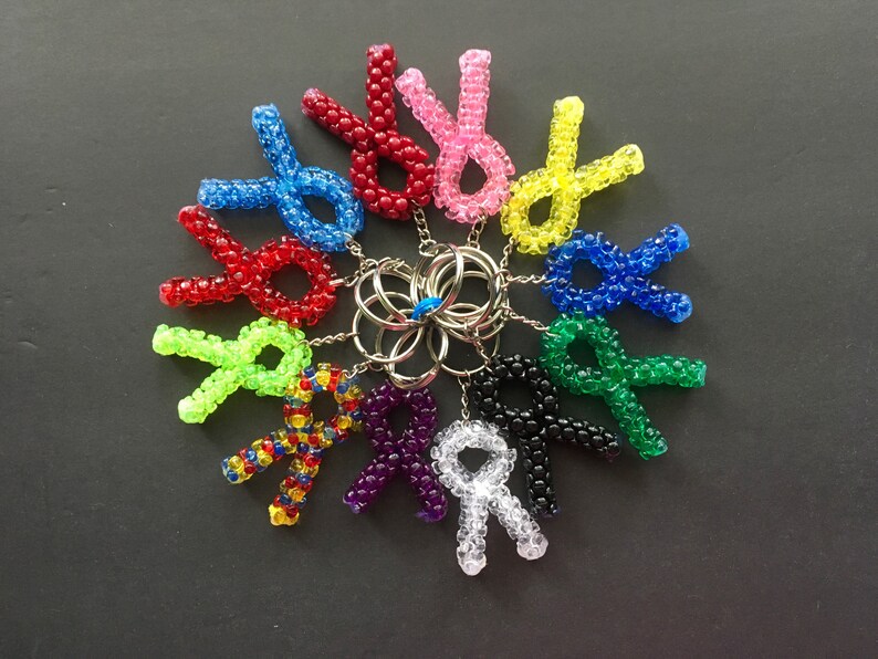 Awareness Ribbon Keychain - Etsy