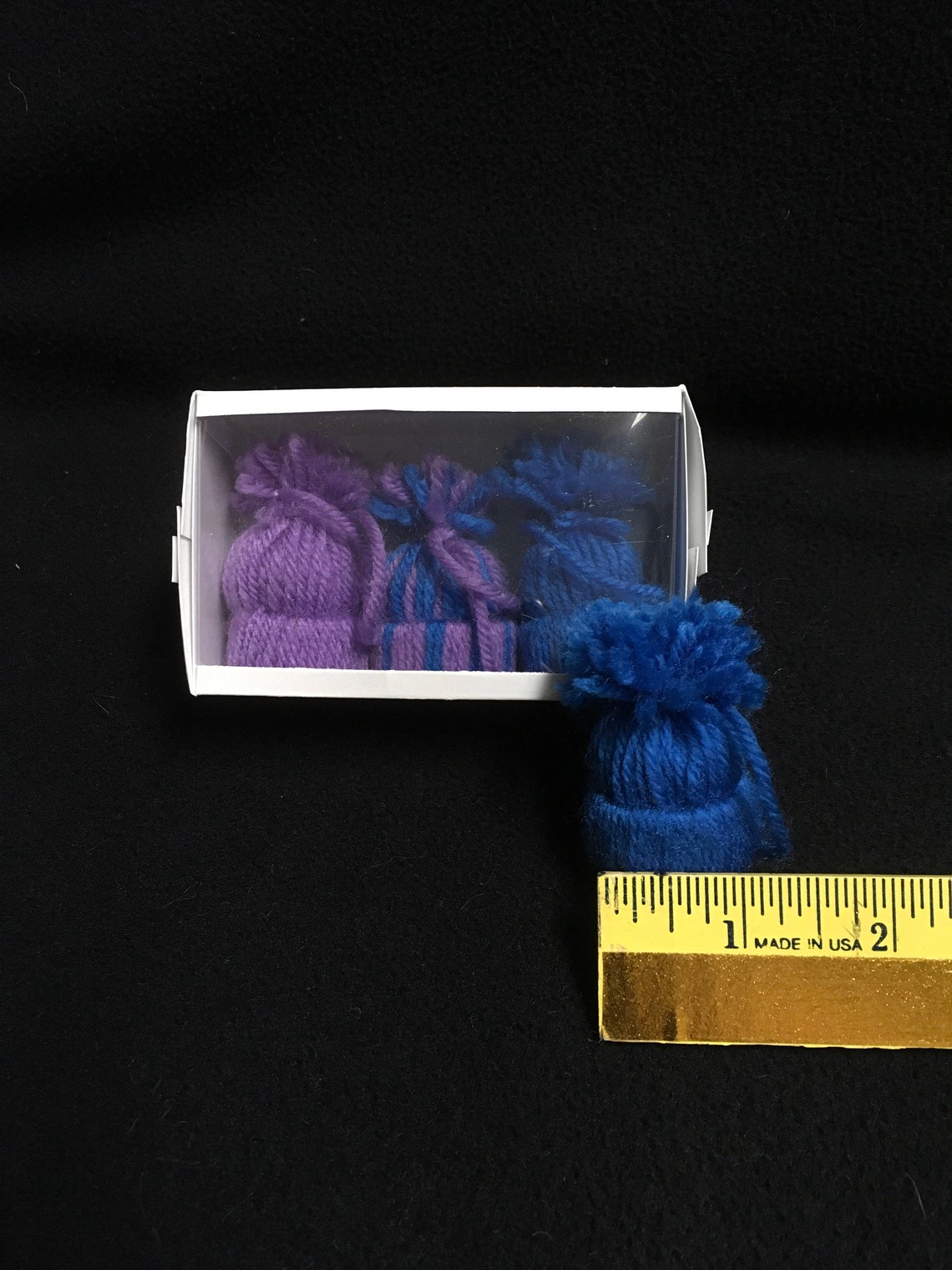 Tiny Yarn Hat Ornaments Set of 3 in Gift Box - Etsy