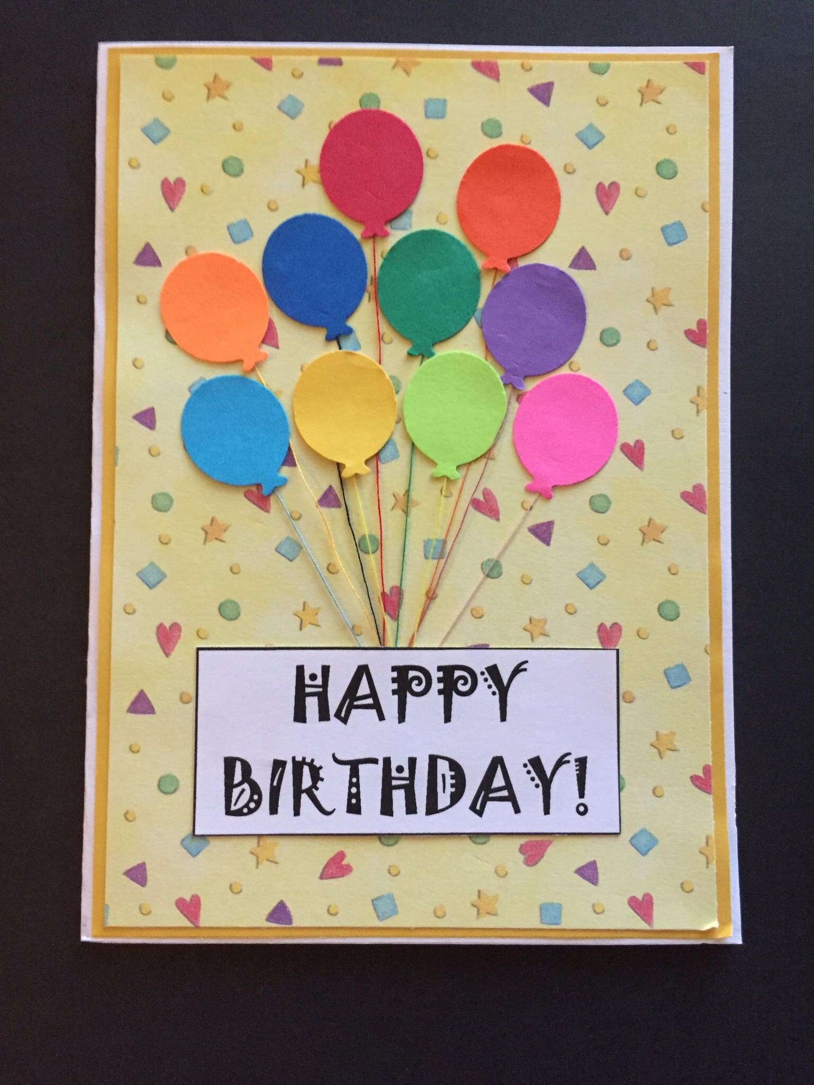Happy Birthday Balloons card | Etsy