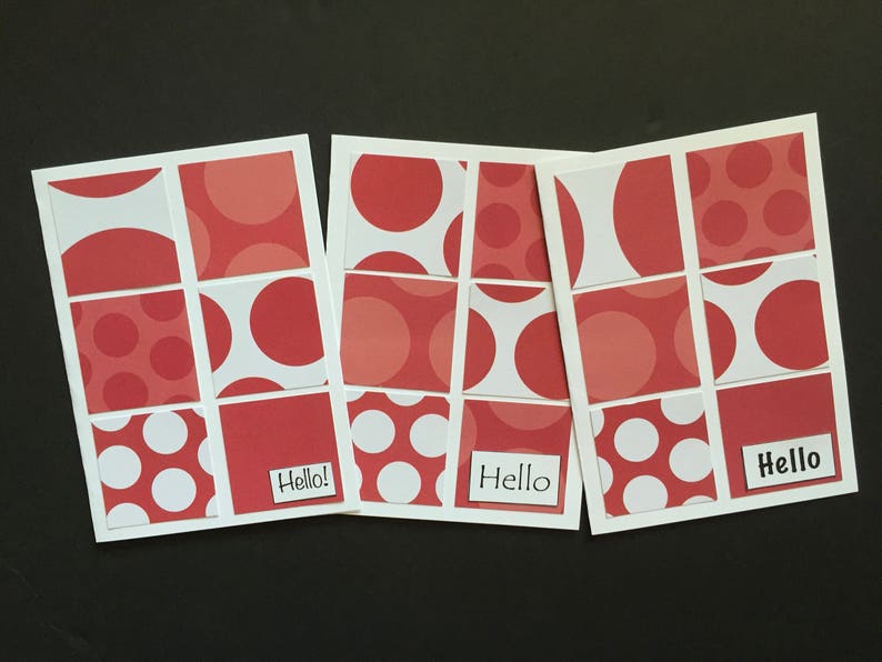 Bright Hello Greeting Card Set 5 Cards - Etsy