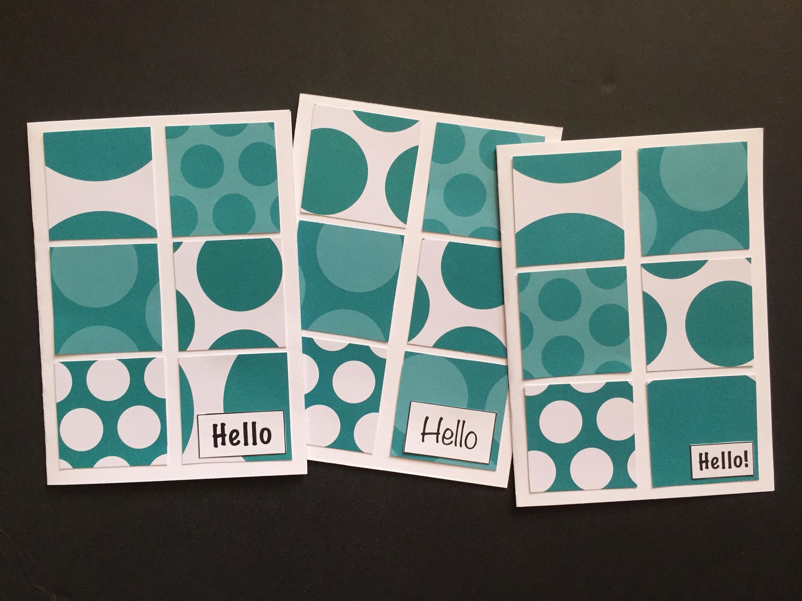 Bright Hello Greeting Card Set 5 Cards | Etsy