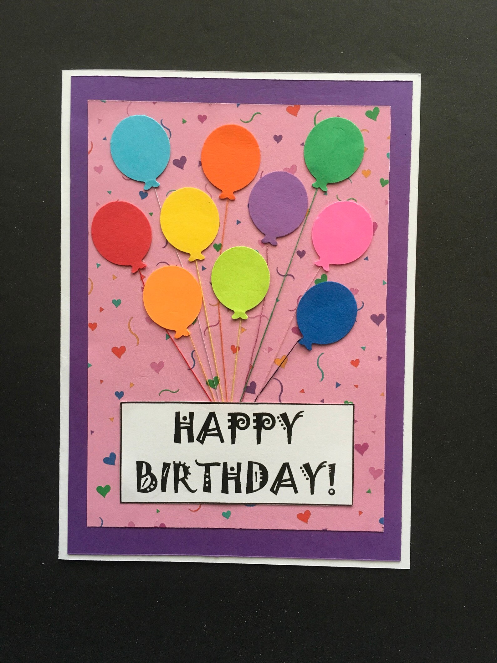 Happy Birthday Balloons card | Etsy