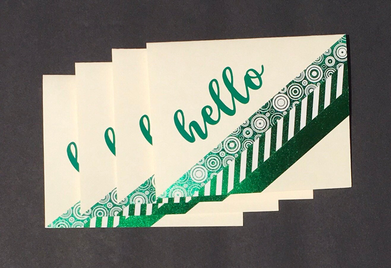 Hello Cards Set of 6 - Etsy