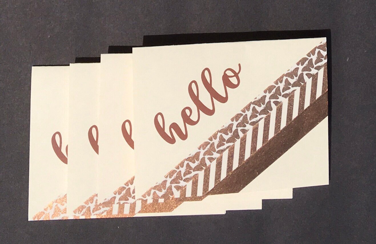 Hello Cards Set of 6 - Etsy