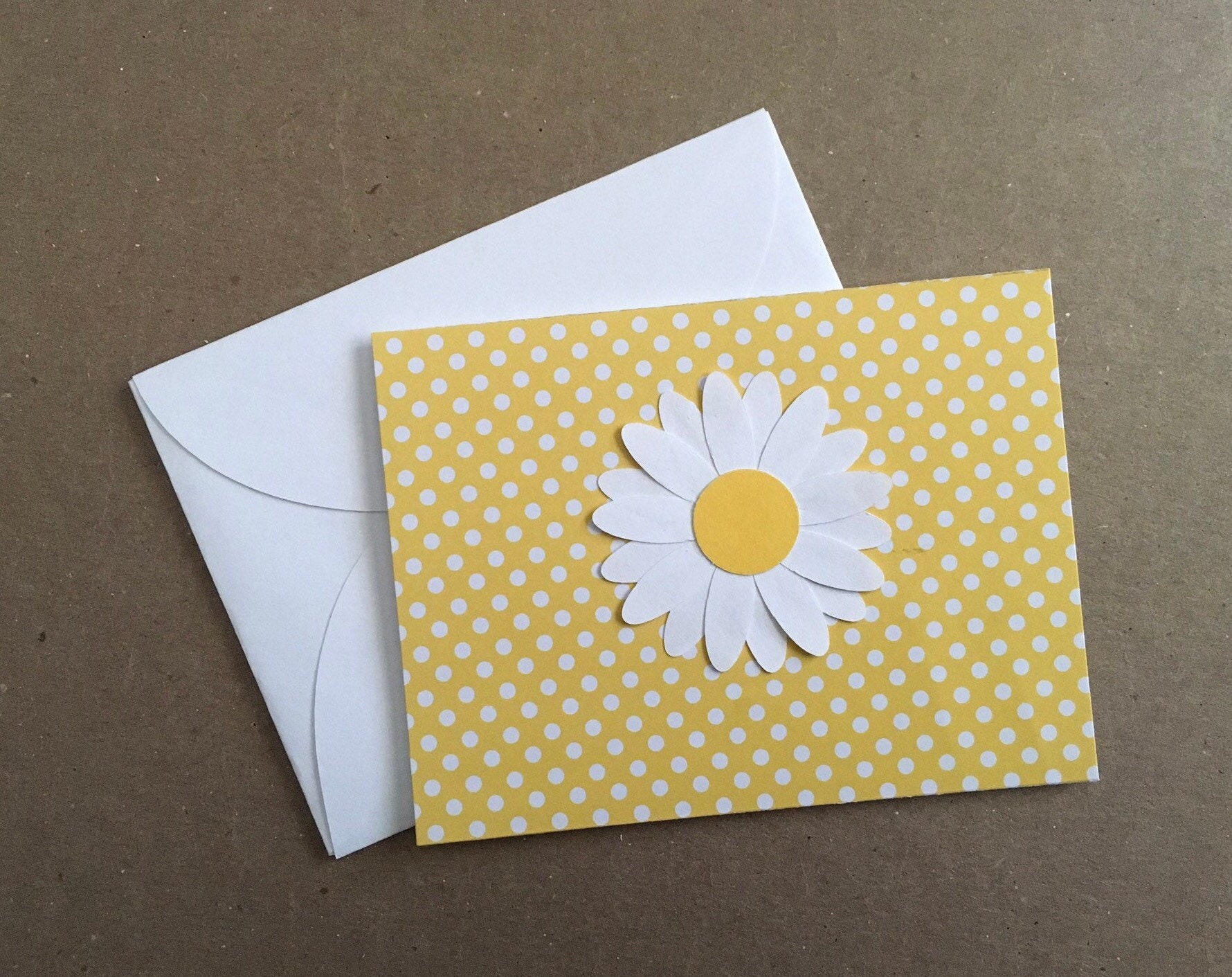 Small Blank Daisy Cards 5 Pack - Etsy