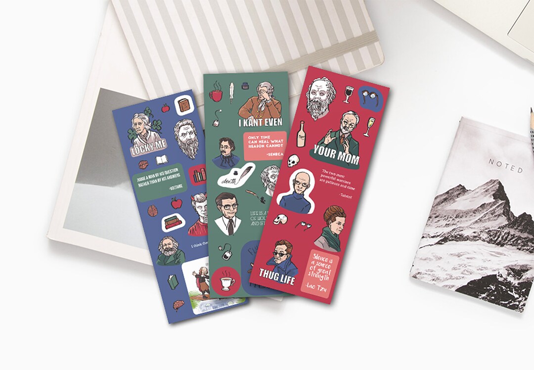 3 Philosophy Themed Matte Sticker Sheet - Etsy