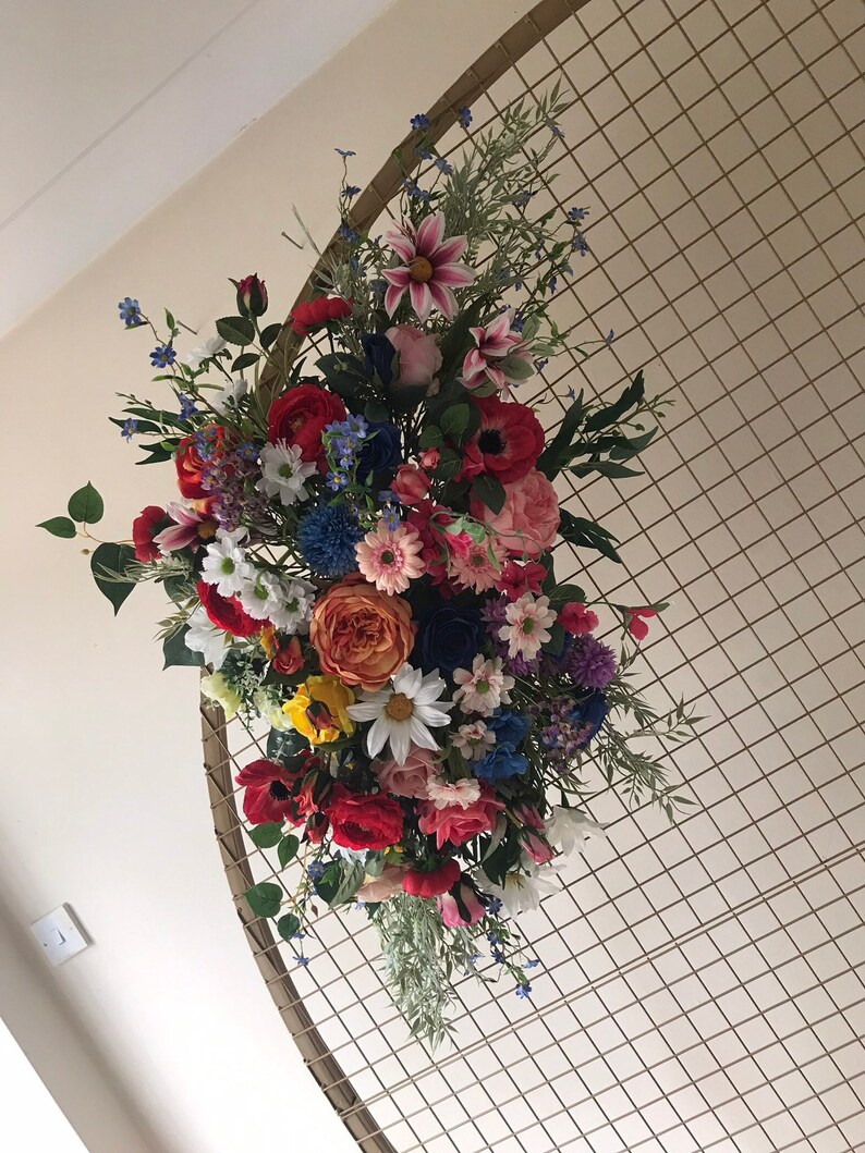 Rainbow Wildflower Arch Swag: Boho Wedding Flower Arrangement - Etsy