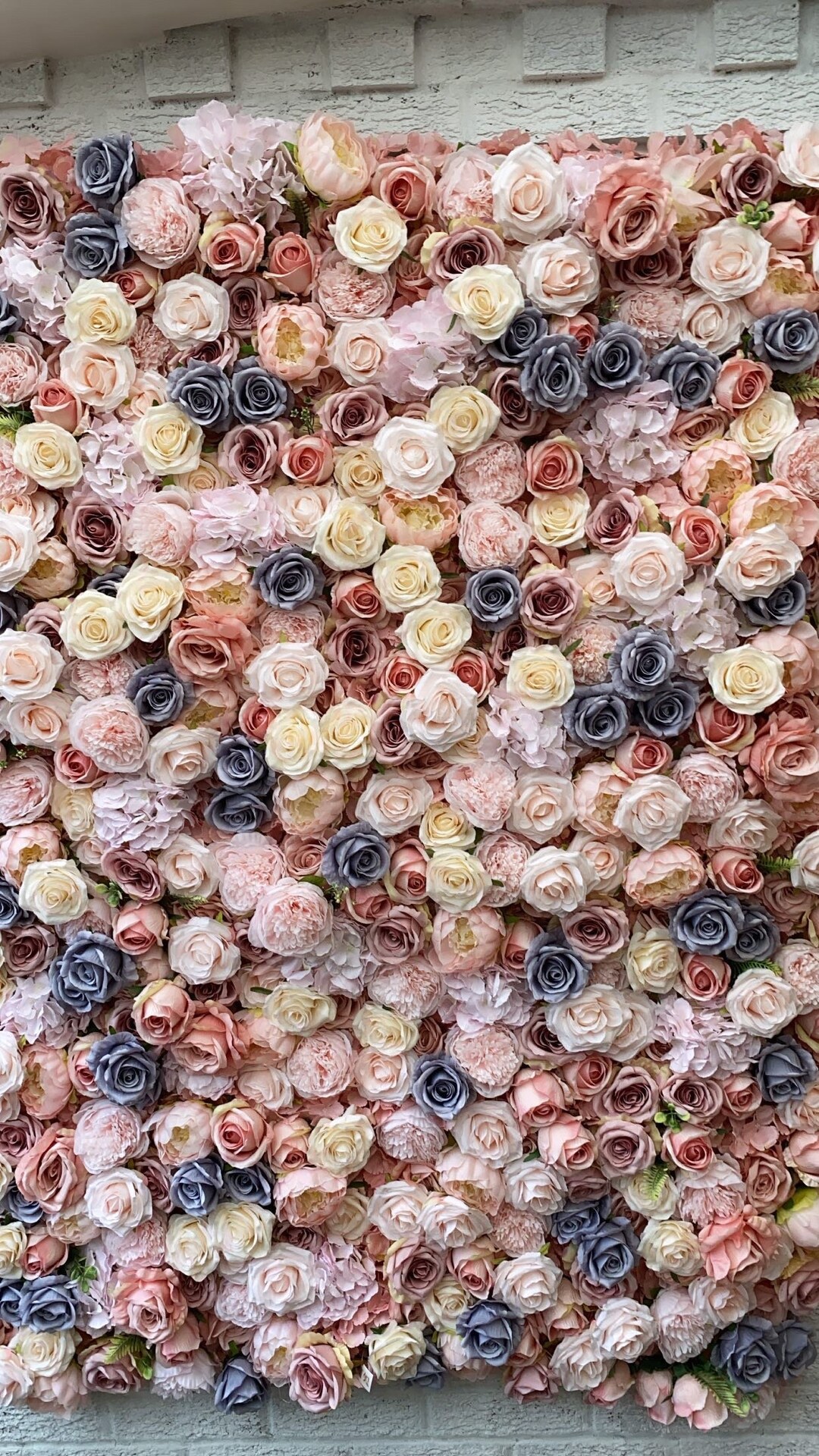 Blush and Grey Flower Wall, Floral Wall, Wedding Flower Wall, Wedding ...