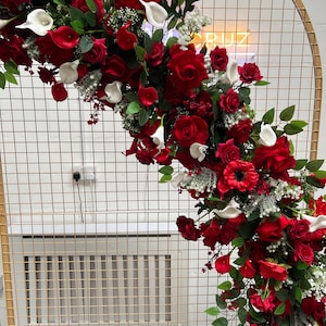 LUXE White Roses Flower Garland Wedding Backdrop Decor - Etsy