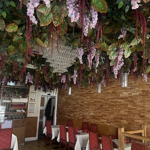 Fall Wisteria Flower Ceiling Wall, Purple Flower Wall Ceiling, Wisteria ...