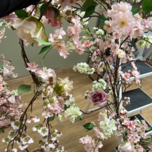 Vintage Pink Flower Garland: 7ft Wedding Arch Decor - Etsy