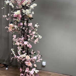 Vintage Pink Flower Garland: 7ft Wedding Arch Decor - Etsy