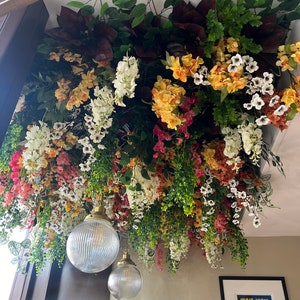Rainbow Silk Flower Ceiling Decor: Restaurant Floral Canopy - Etsy