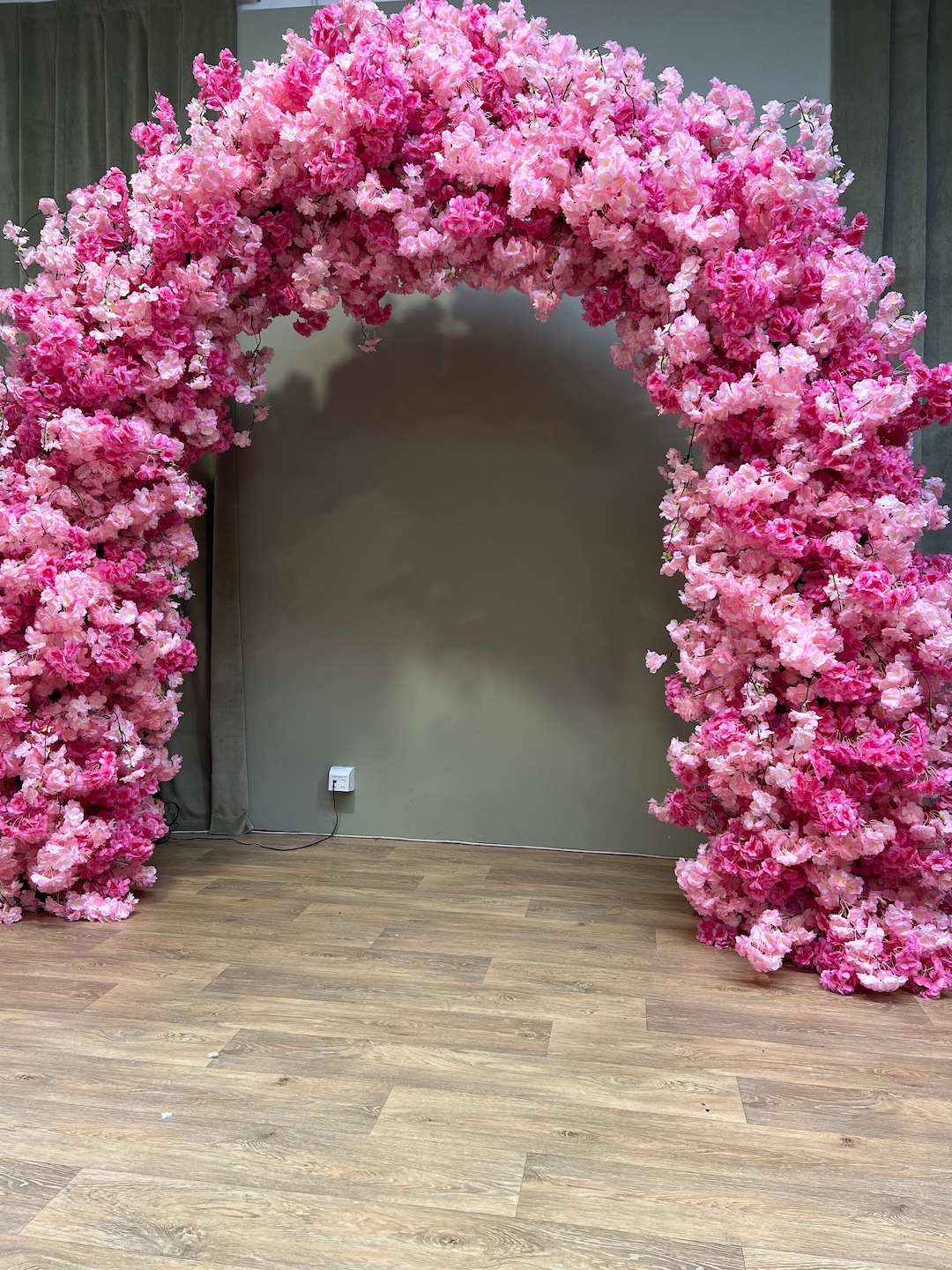 LUXE Pink Cherry Blossom Arch, Pink Flower Arch, Pink Cherry Flower ...