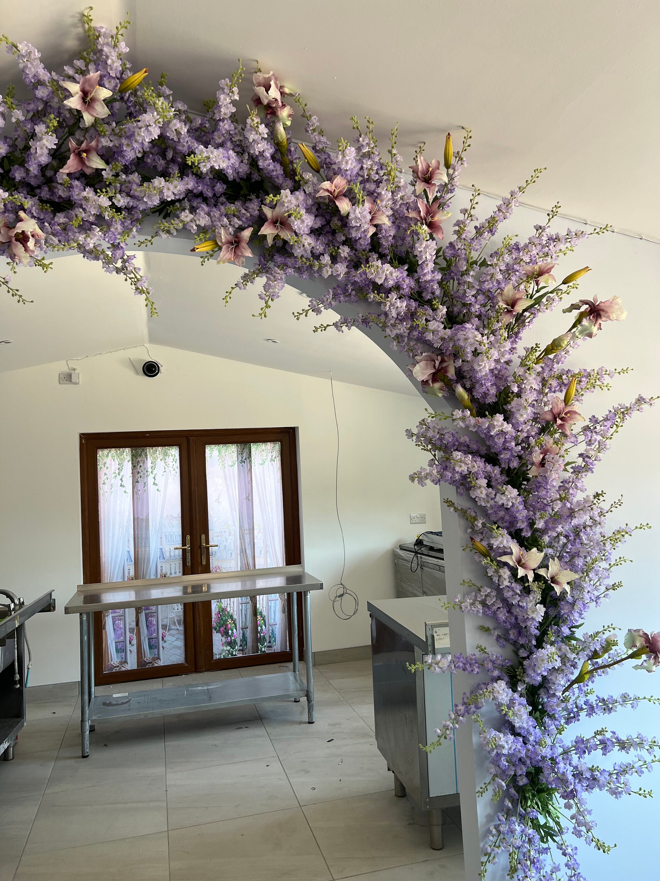 LUXE Purple Flower Garland, Front Shop Garland, Purple Front Shop Decor ...