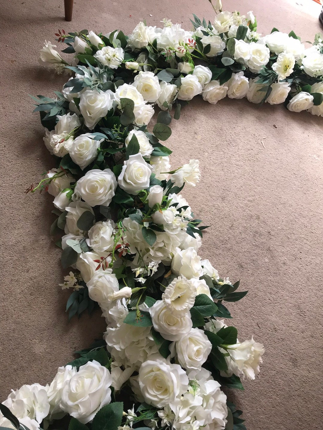 Wedding Flower Garland, Bridal Floral Garland, Wedding Garland, Silk ...