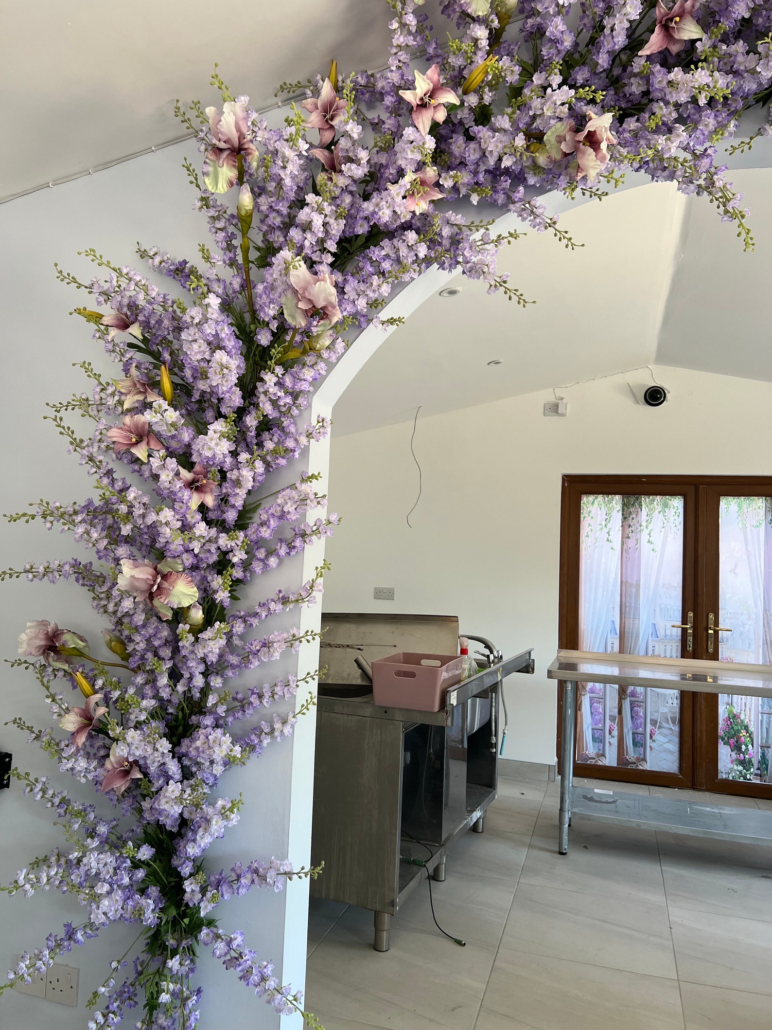 LUXE Purple Flower Garland, Front Shop Garland, Purple Front Shop Decor ...