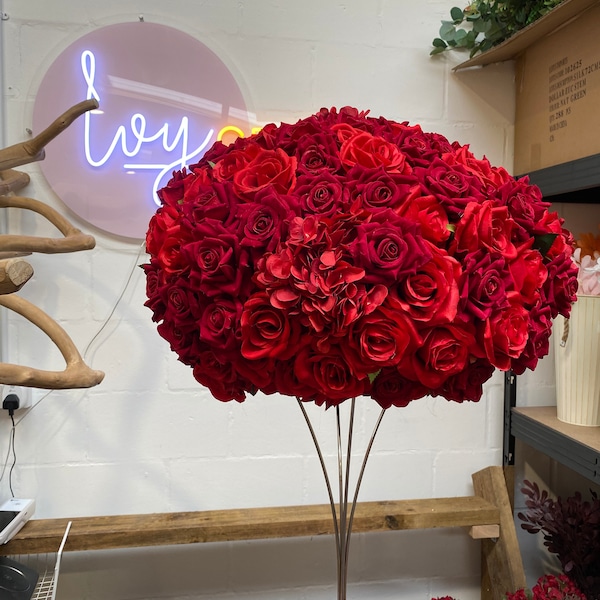 Red Silk Roses - Etsy