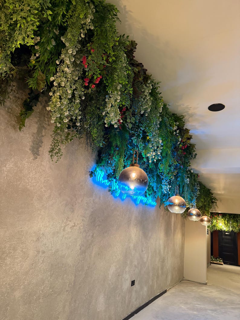 Trailing Greenery Ceiling Installation | Artificial Foliage Ceiling for ...