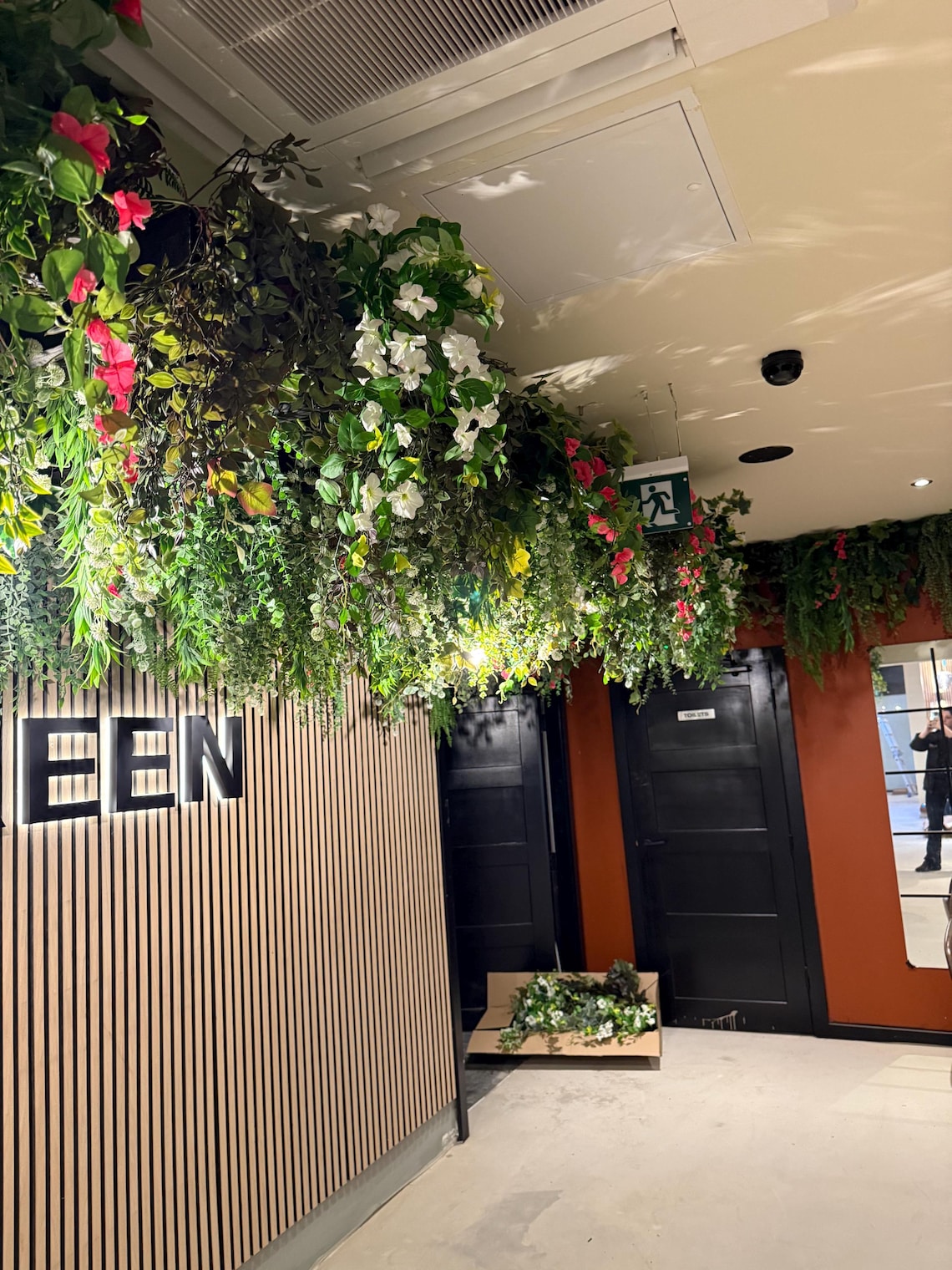 Trailing Greenery Ceiling Installation | Artificial Foliage Ceiling for ...