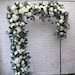 Classic White Roses Wedding Flower Garland Backdrop Arch Decoration ...