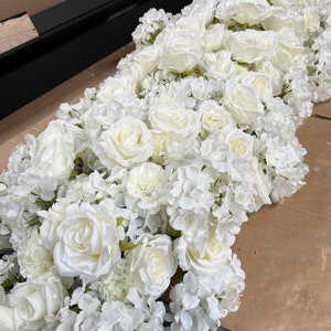 Glam Flower Runner, Table Flower Runner, Silk Flower Runner, Flexible ...