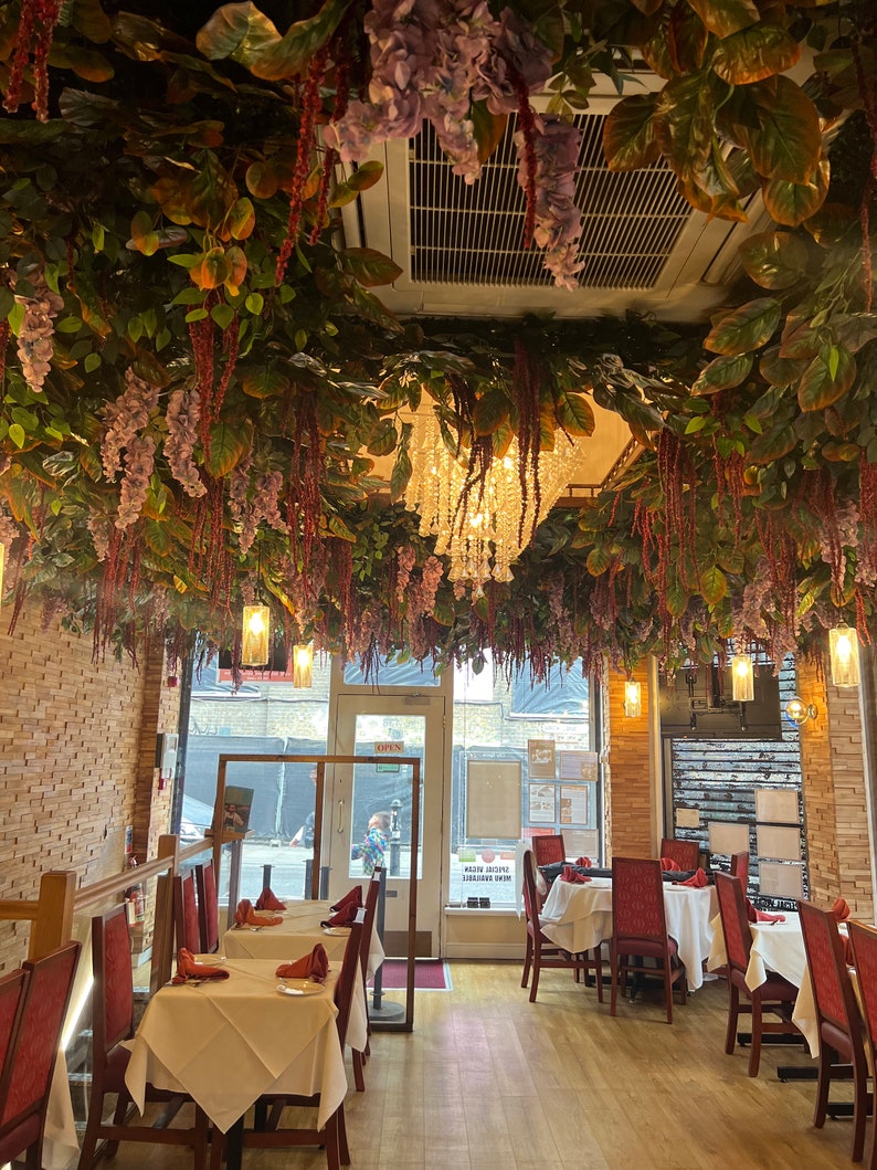 Fall Wisteria Flower Ceiling Wall, Purple Flower Wall Ceiling, Wisteria ...