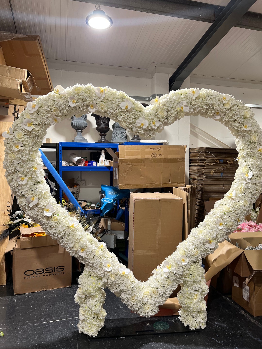 White Rose Heart Frame: Wedding Arch, Proposal Backdrop - Etsy