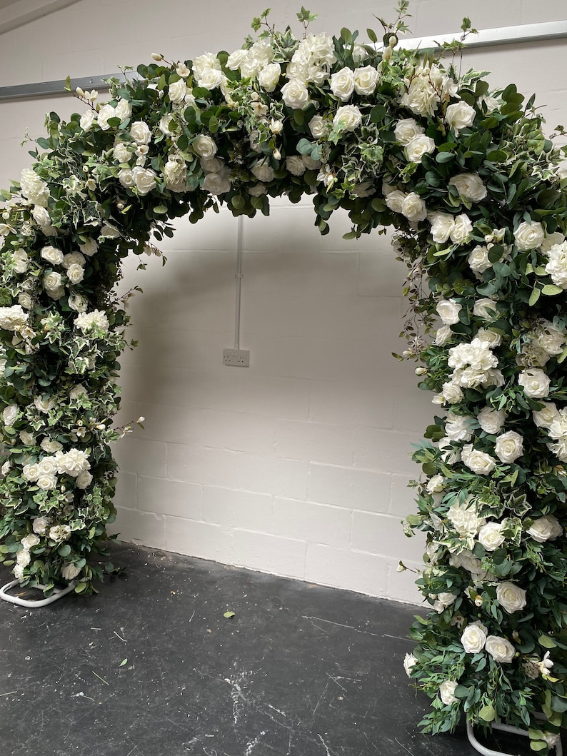 LUXE Flower Arch Ivory Flower Arch Flower Backdrop - Etsy