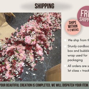 Spring Pink Cherry Blossom Flower Garland | Wedding Event Flower ...