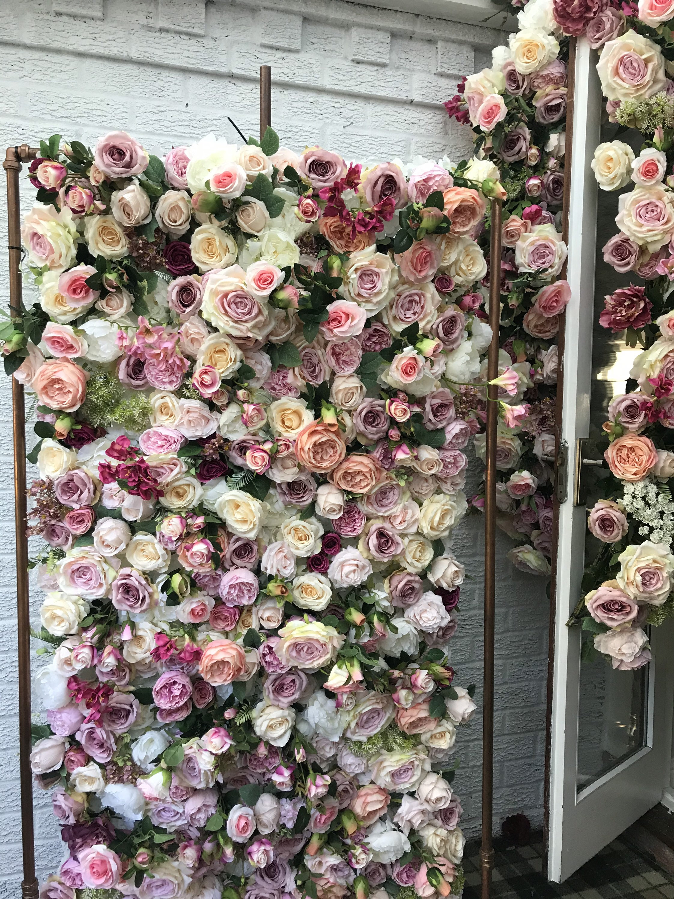 Candy Pink Flower Wall Floral Wall Wedding Flower Wall - Etsy UK