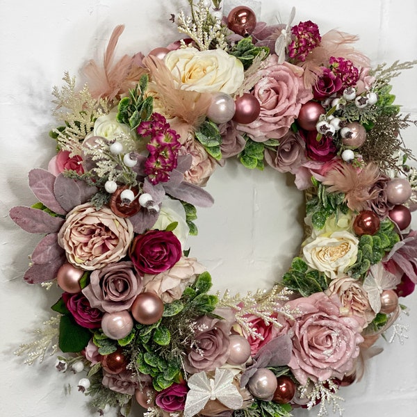 Pink Wreath - Etsy