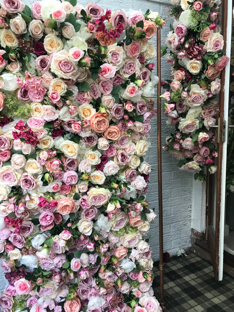 Candy Pink Flower Wall Floral Wall Wedding Flower Wall - Etsy UK