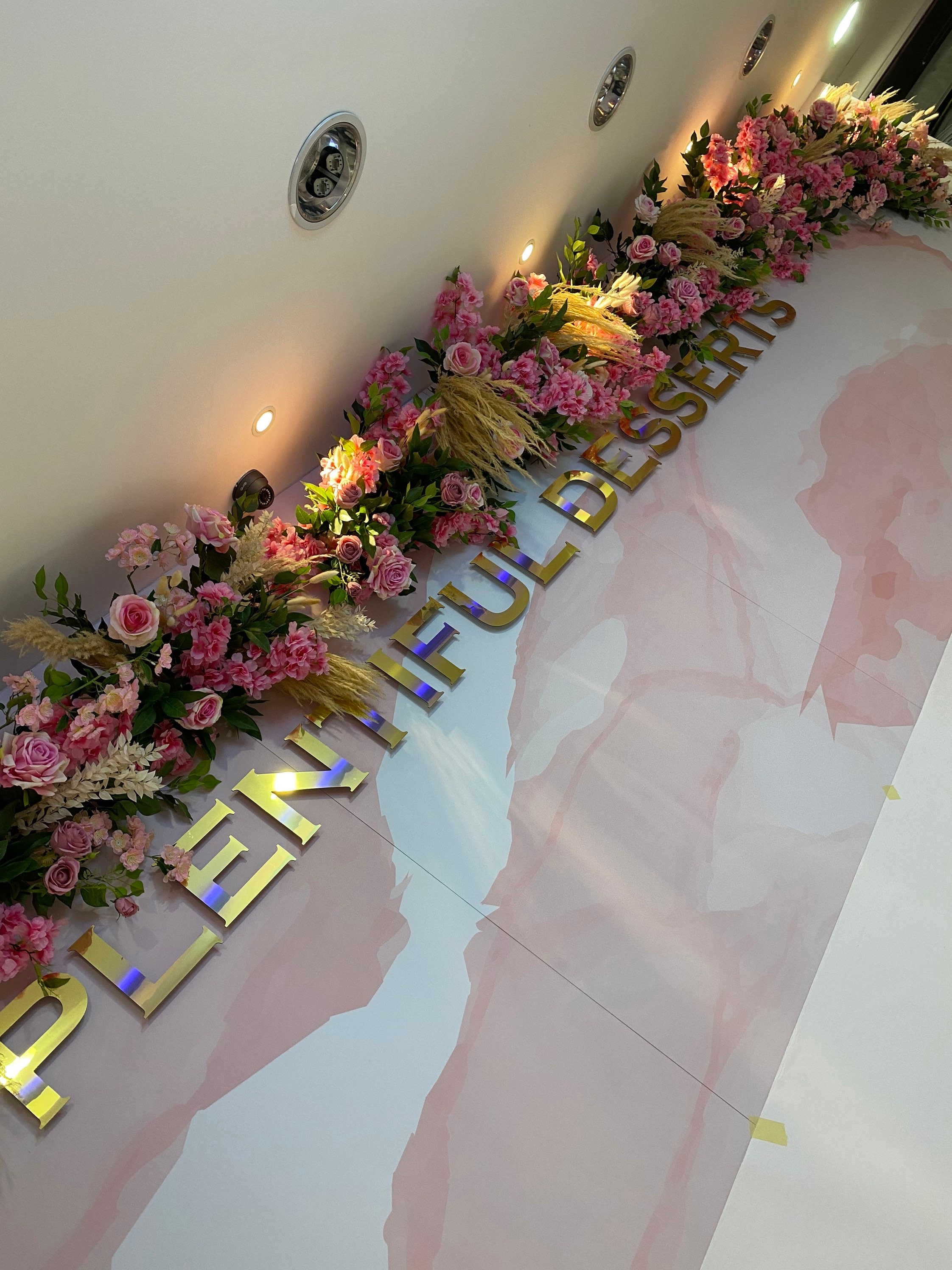 Flower Garland Shop Front Display Pink Flower Decor Silk - Etsy UK