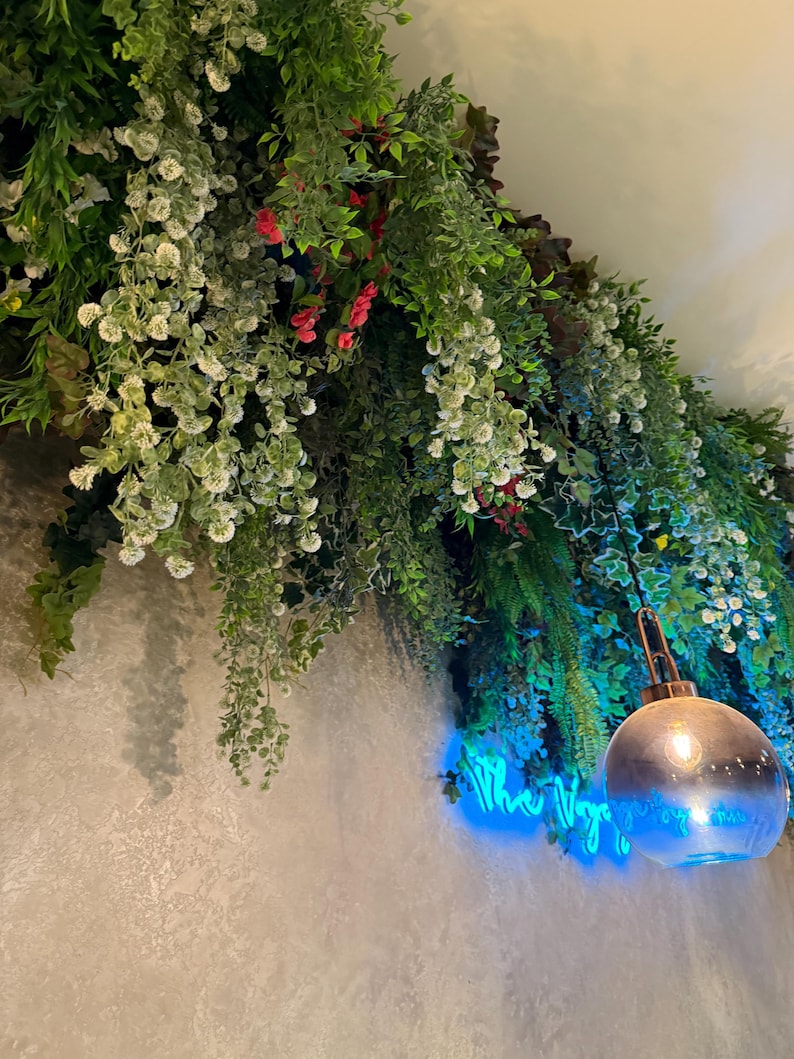 Trailing Greenery Ceiling Installation | Artificial Foliage Ceiling for ...