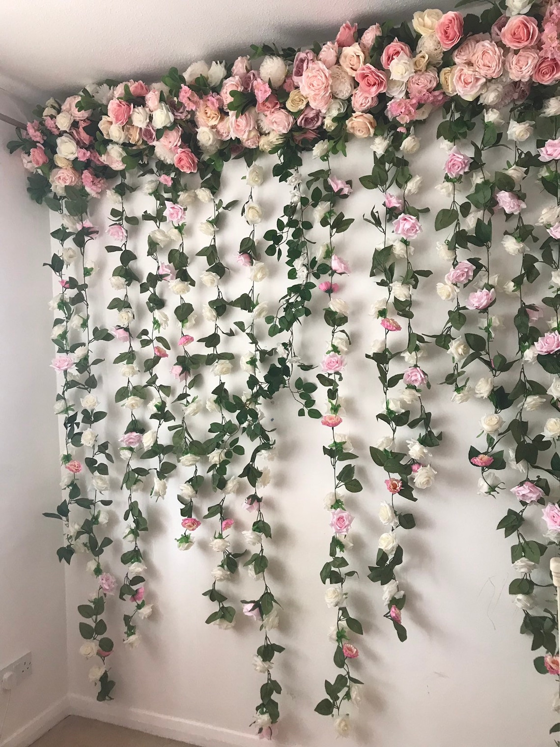 Flower Garland Flower Wall Floral Garland Wedding Wall - Etsy