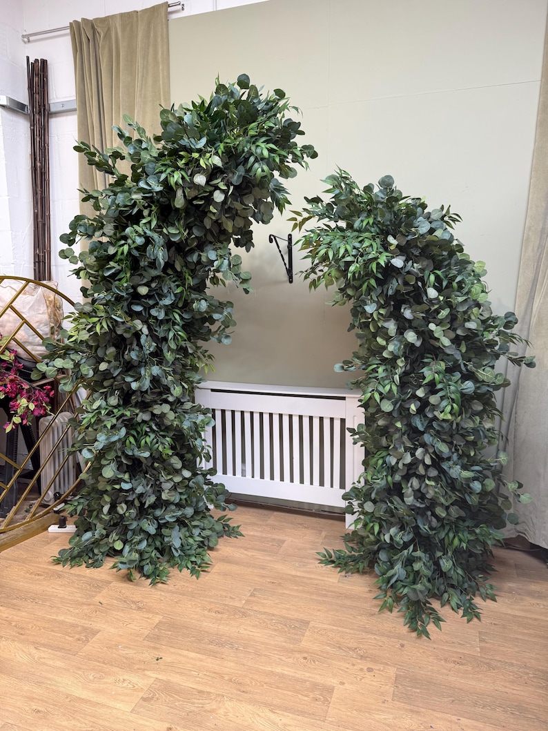 Eucalyptus Wedding Broken Arch Set: Faux Green Foliage Columns - Etsy