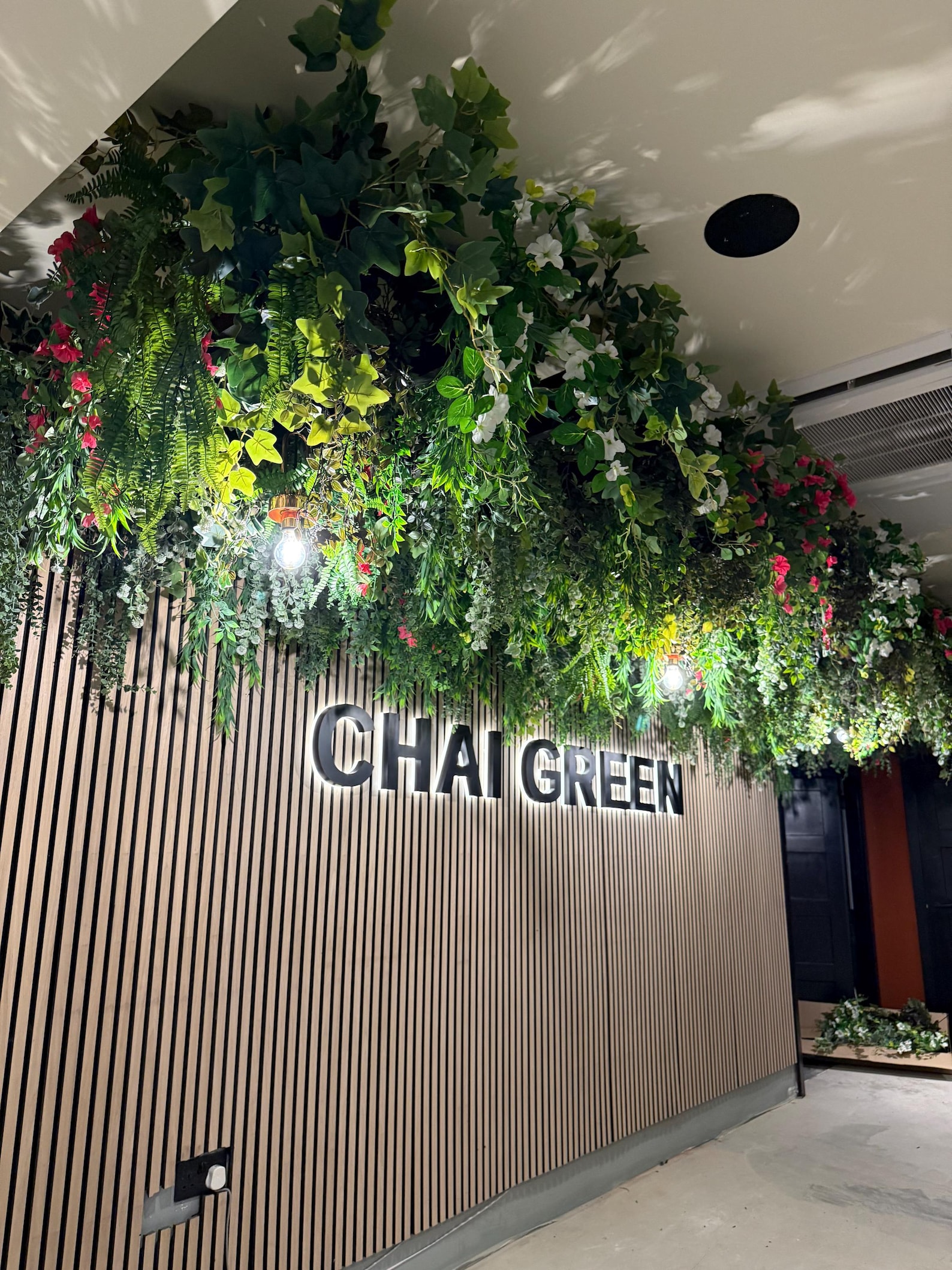 Trailing Greenery Ceiling Installation | Artificial Foliage Ceiling for ...