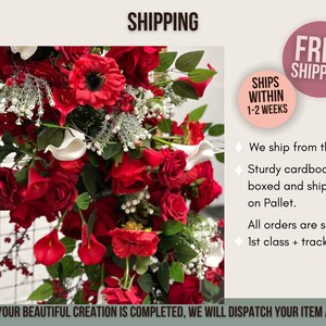 LUXE White Roses Flower Garland Wedding Backdrop Decor - Etsy