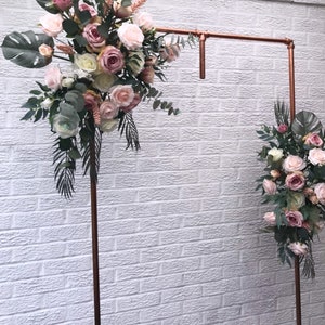 Boho Flower Arch, Floral Arch, Dusty Pink Flower Arch, Flower Swag ...