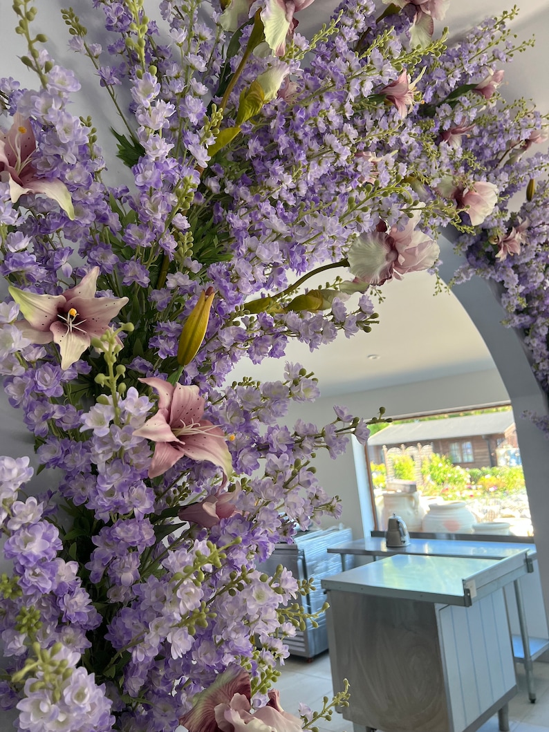 LUXE Purple Flower Garland, Front Shop Garland, Purple Front Shop Decor ...