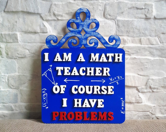 Math Teacher Gift, Math Teacher Sign, Math Classroom Decor - Etsy Canada