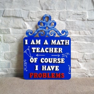 Math Teacher Gift Math Teacher Sign Math Classroom Decor - Etsy Canada