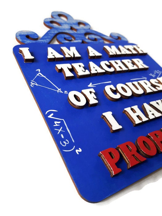 Math Teacher Gift Math Teacher Sign Math Classroom Decor - Etsy Canada