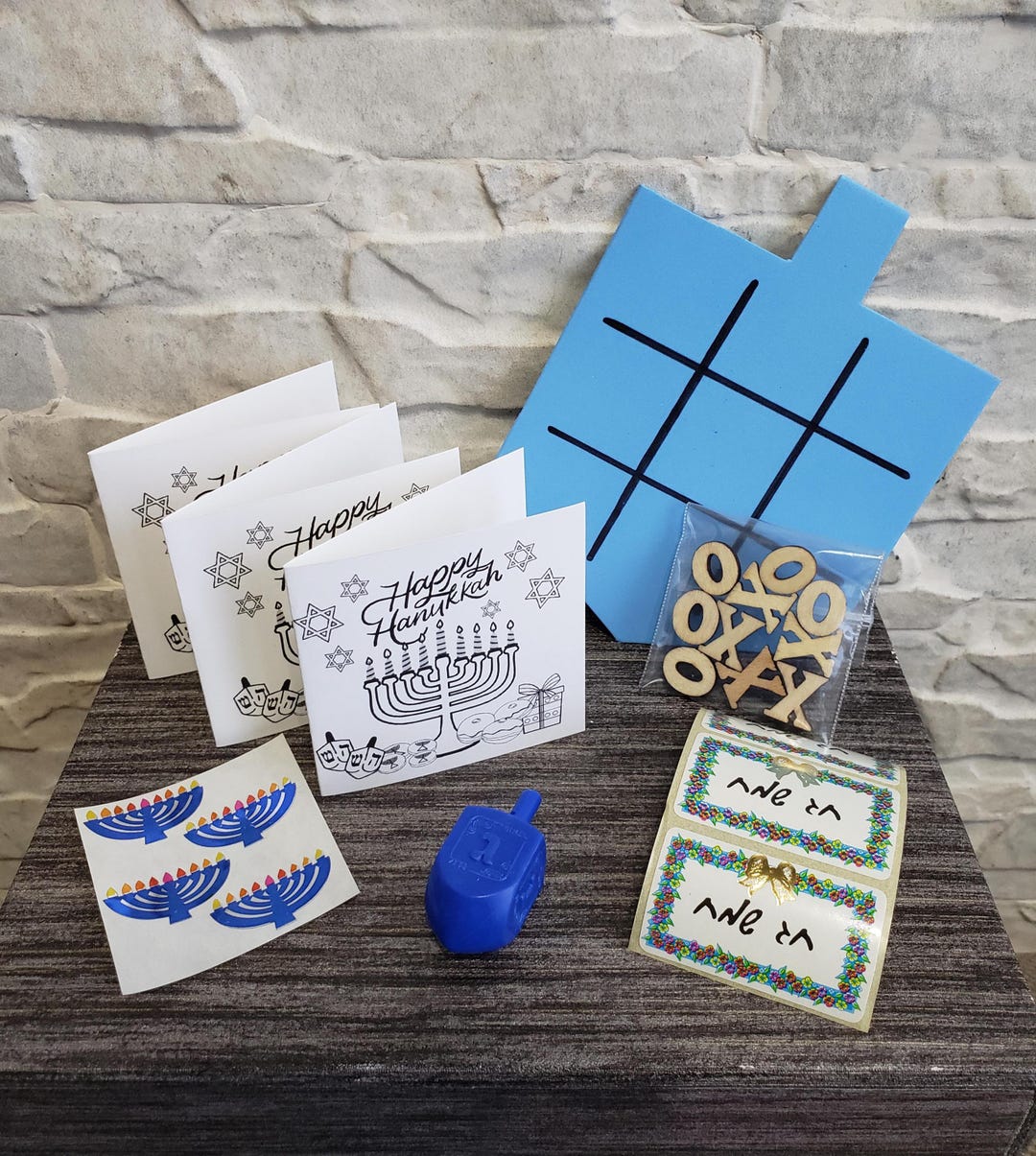 Hanukkah Kids Gift, Chanukah Tic Tac Toe, Activity Kit Surprise Bag ...