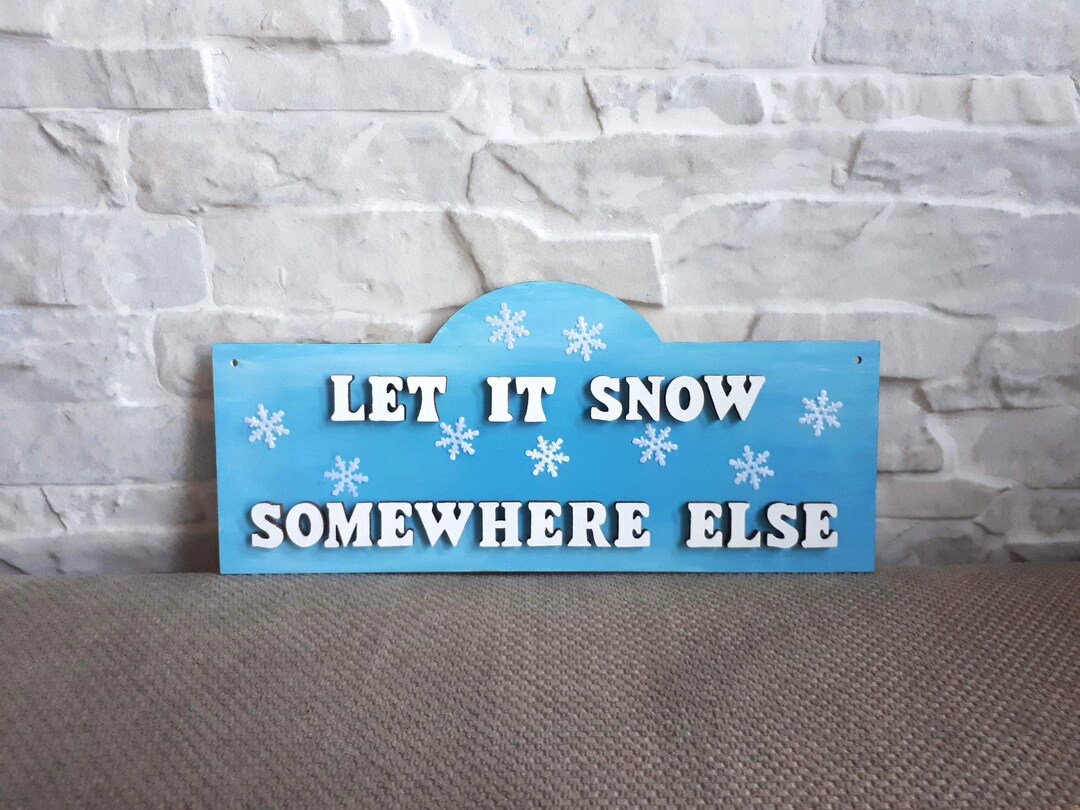 Funny Winter Sign for Front Door, Winter Wood Door Hanger, Christmas ...