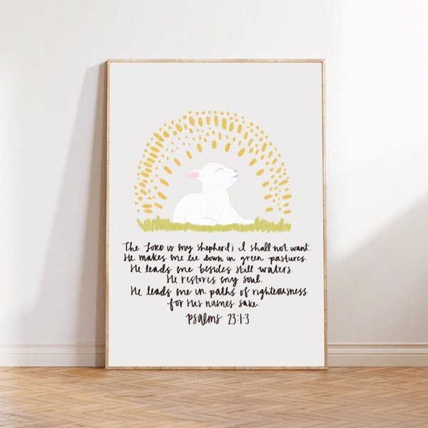 Psalm 23 Large Print - Etsy